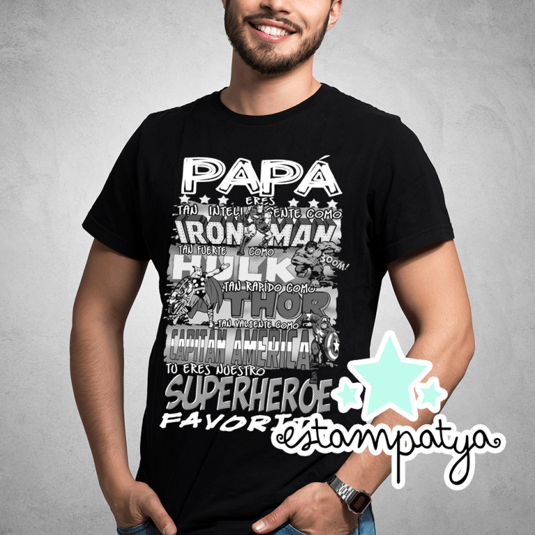 Camiseta papa superheroe vintage ⋆ Estampatya
